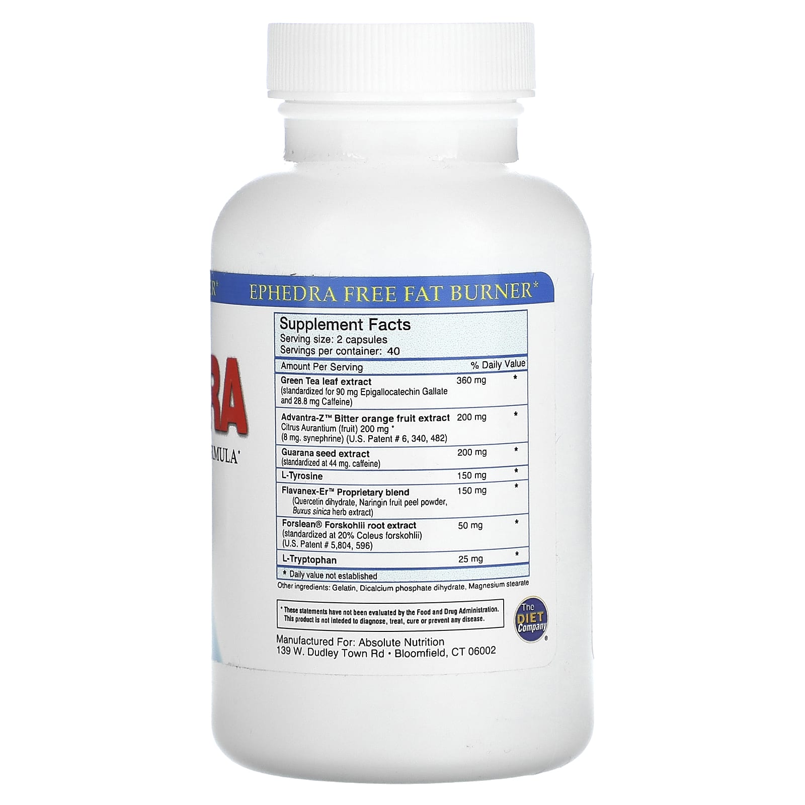 Absolute Nutrition, Nophedra , 80 Capsules