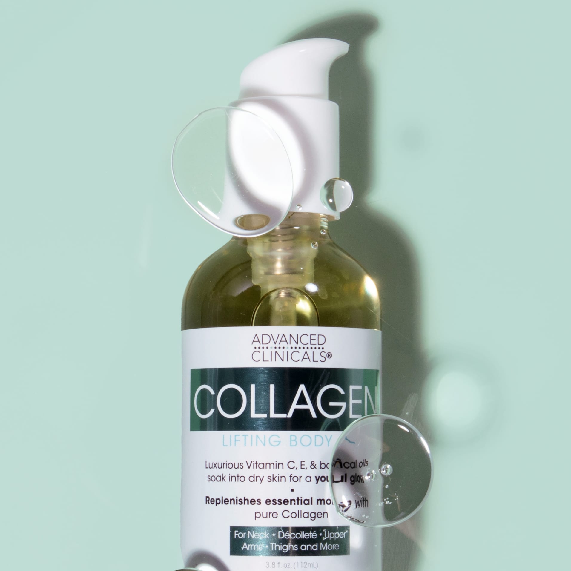 Advanced Clinicals, Collagen Lifting Body Oil, 3.8 fl oz (112 ml)