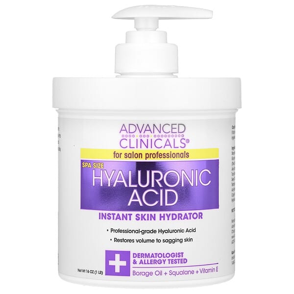 Advanced Clinicals, Hyaluronic Acid, Instant Skin Hydrator, 1 lb (16 oz)