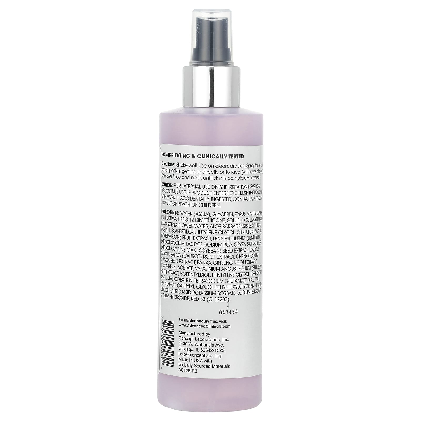 Advanced Clinicals, Rosewater Toner, Tone & Tighten Formula, 8 fl oz ...