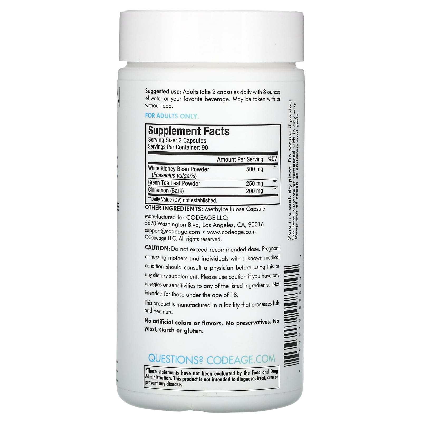 Codeage, Keto Carb Focus, 180 Capsules