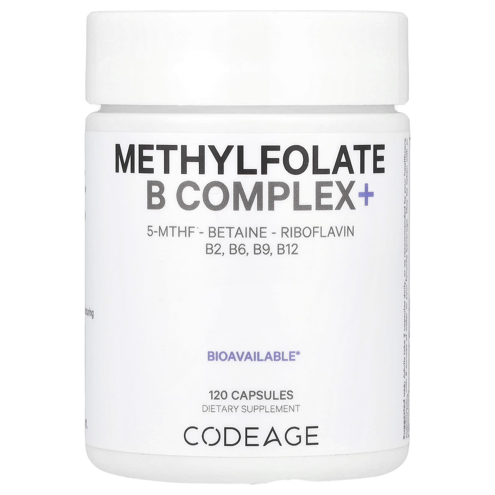 Codeage Methylfolate B Complex 120 Capsules