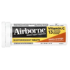 AirBorne, Immune Support Supplement, Zesty Orange, 10 Effervescent Tablets