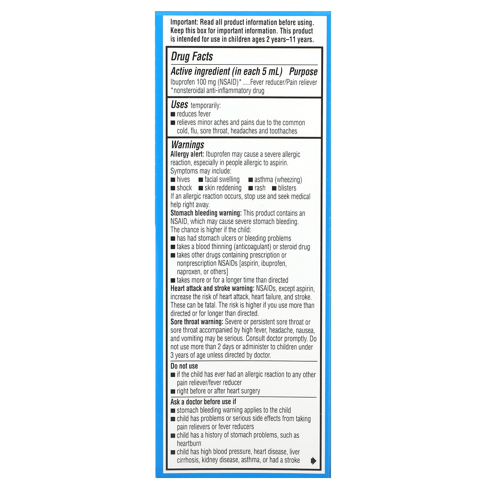 Advil, Children's Advil, Fever, For Ages 2-11 Years, White Grape, 4 fl ...