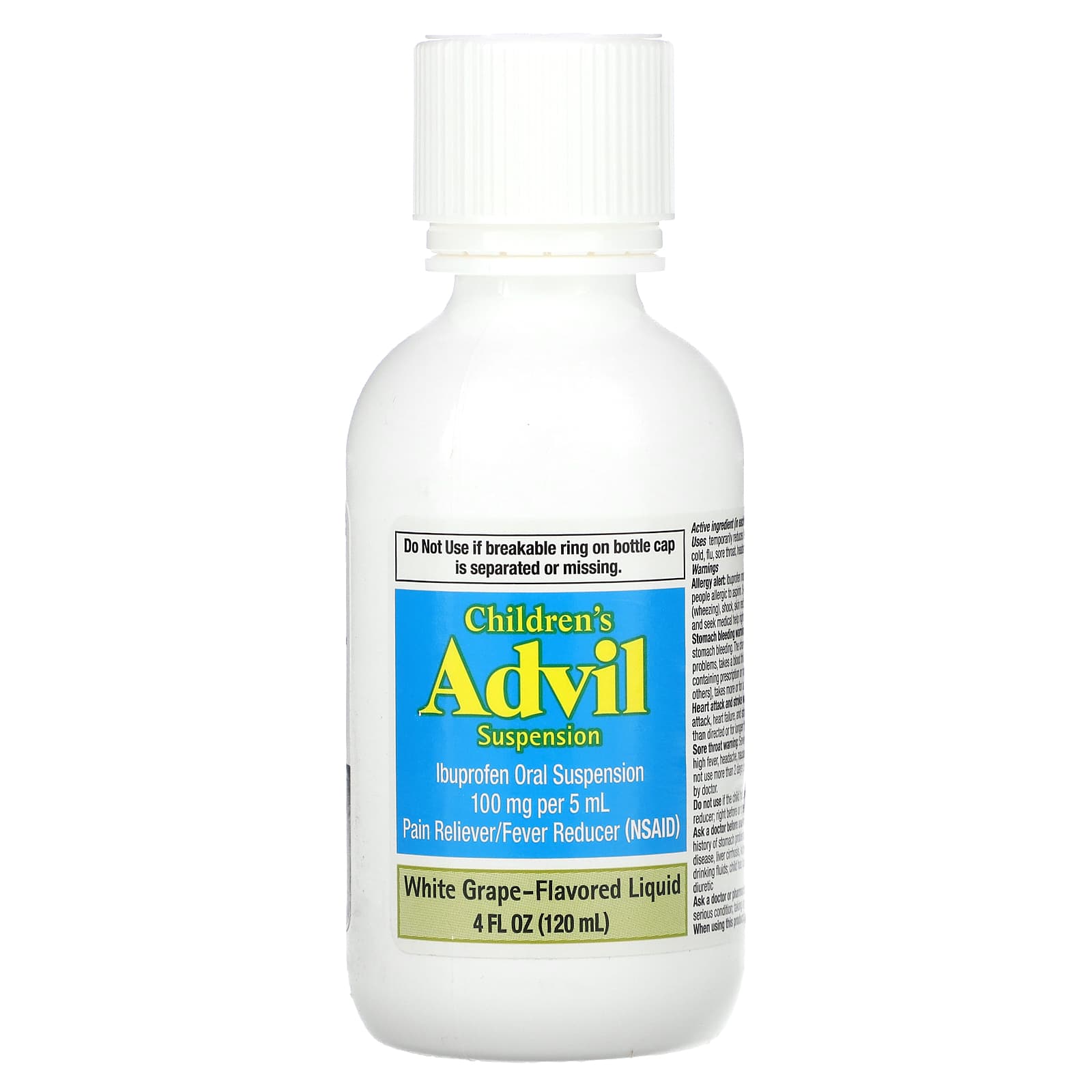 Advil, Children's Advil, Fever, For Ages 2-11 Years, White Grape, 4 fl ...