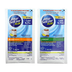 Alka-Seltzer Plus, Severe Cold & Flu, Day & Night, Honey Lemon Zest, 12 ...
