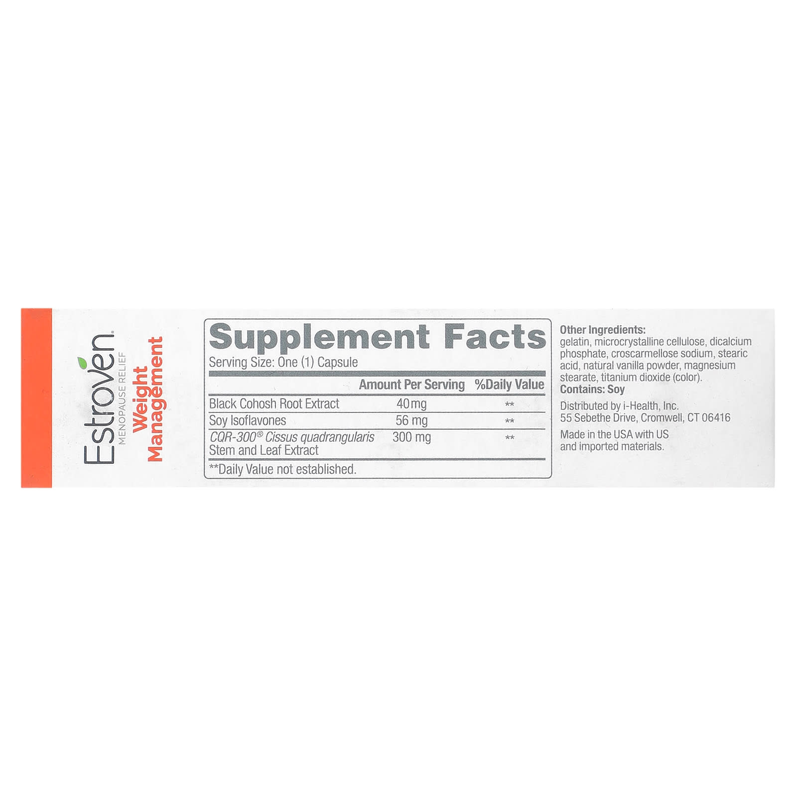 Estroven, Menopause Relief + Weight Management, 30 Capsules