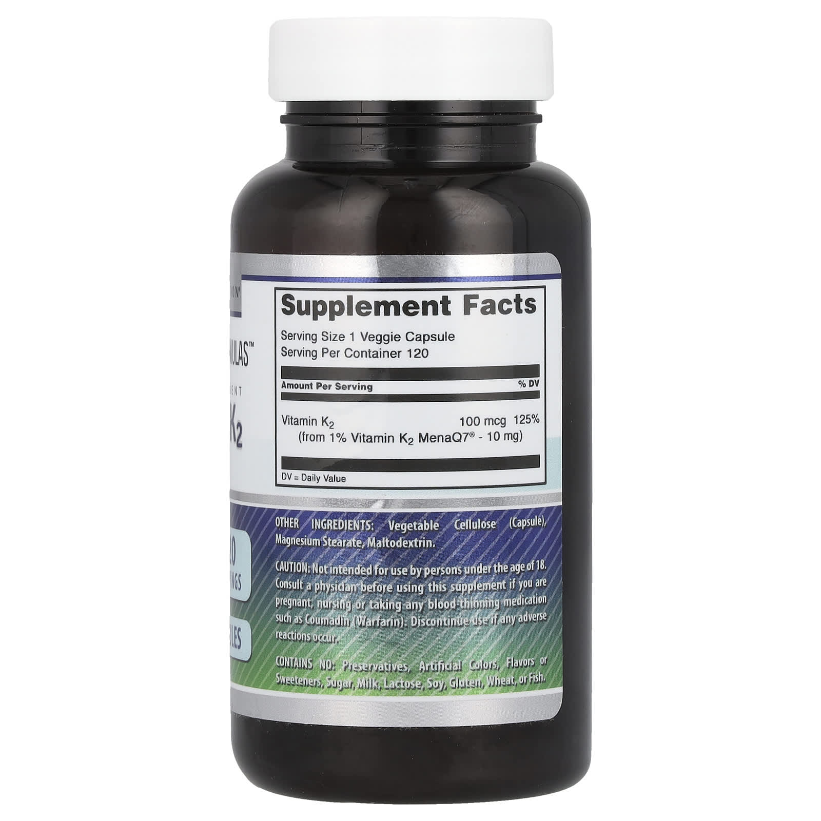 Amazing Nutrition, Amazing Formulas™, Vitamin K2, 100 mcg, 120 Veggie ...