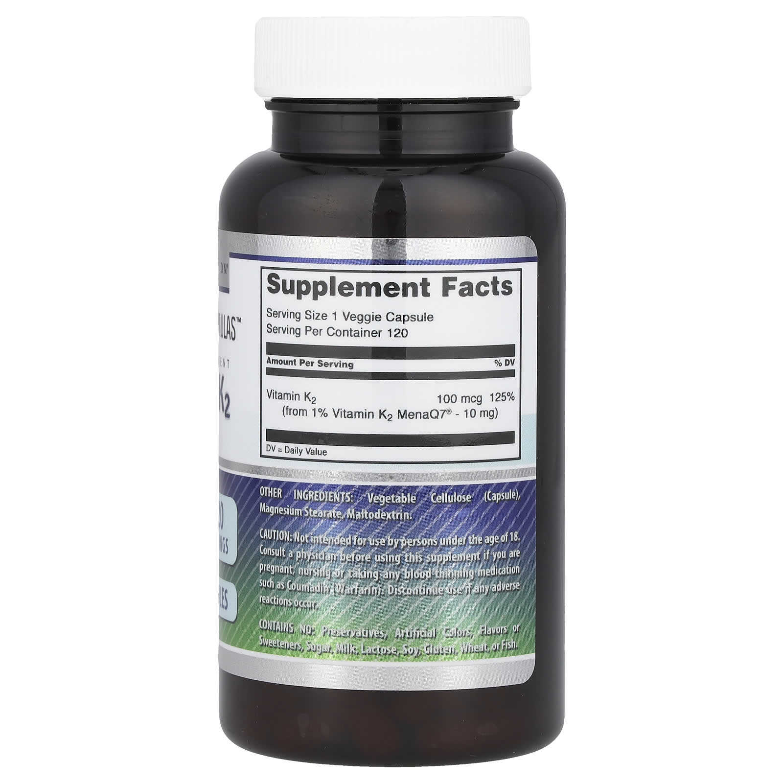 Amazing Nutrition, Amazing Formulas™, Vitamin K2, 100 mcg, 120 Veggie ...