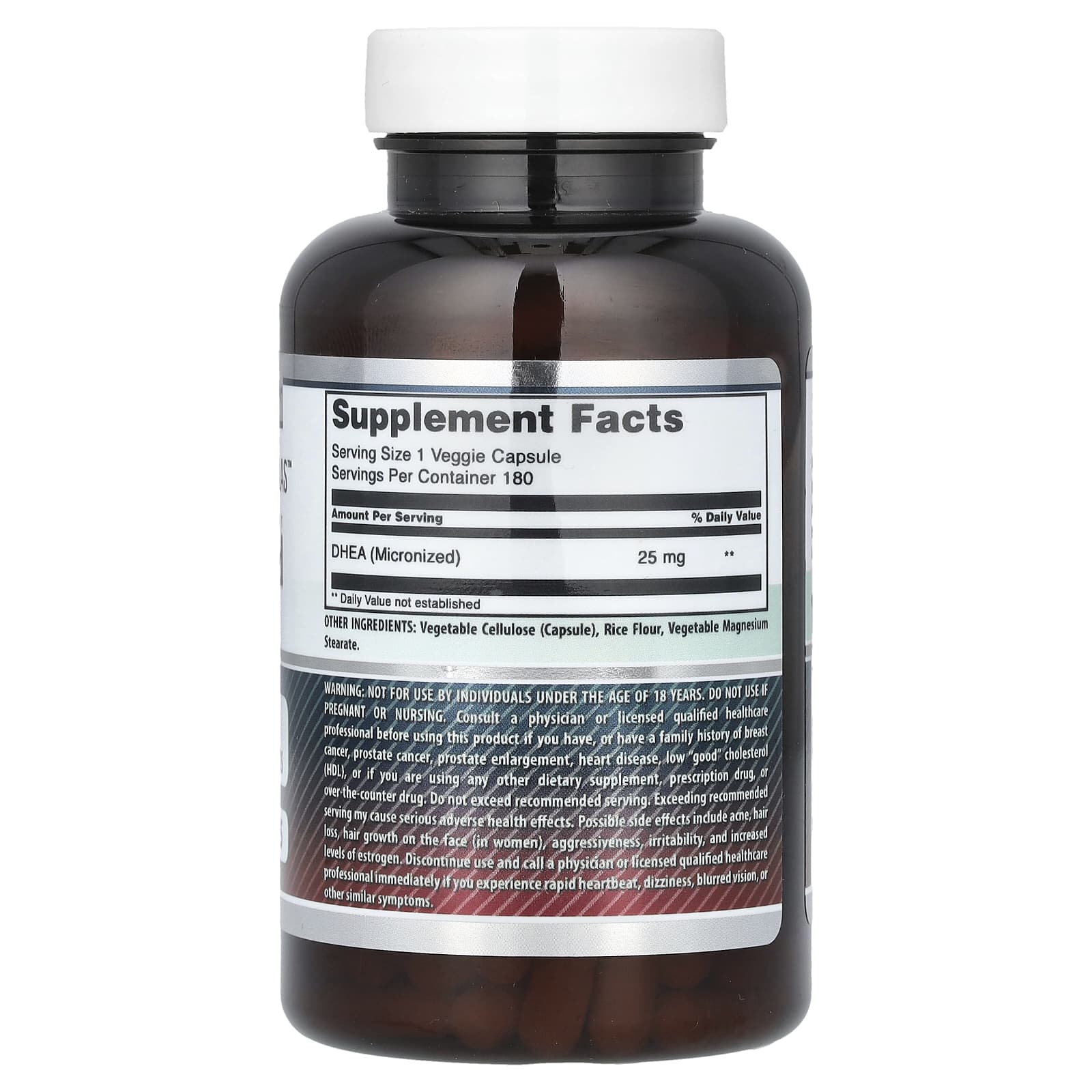 Amazing Nutrition, Micronized DHEA, 25 mg, 180 Veggie Capsules