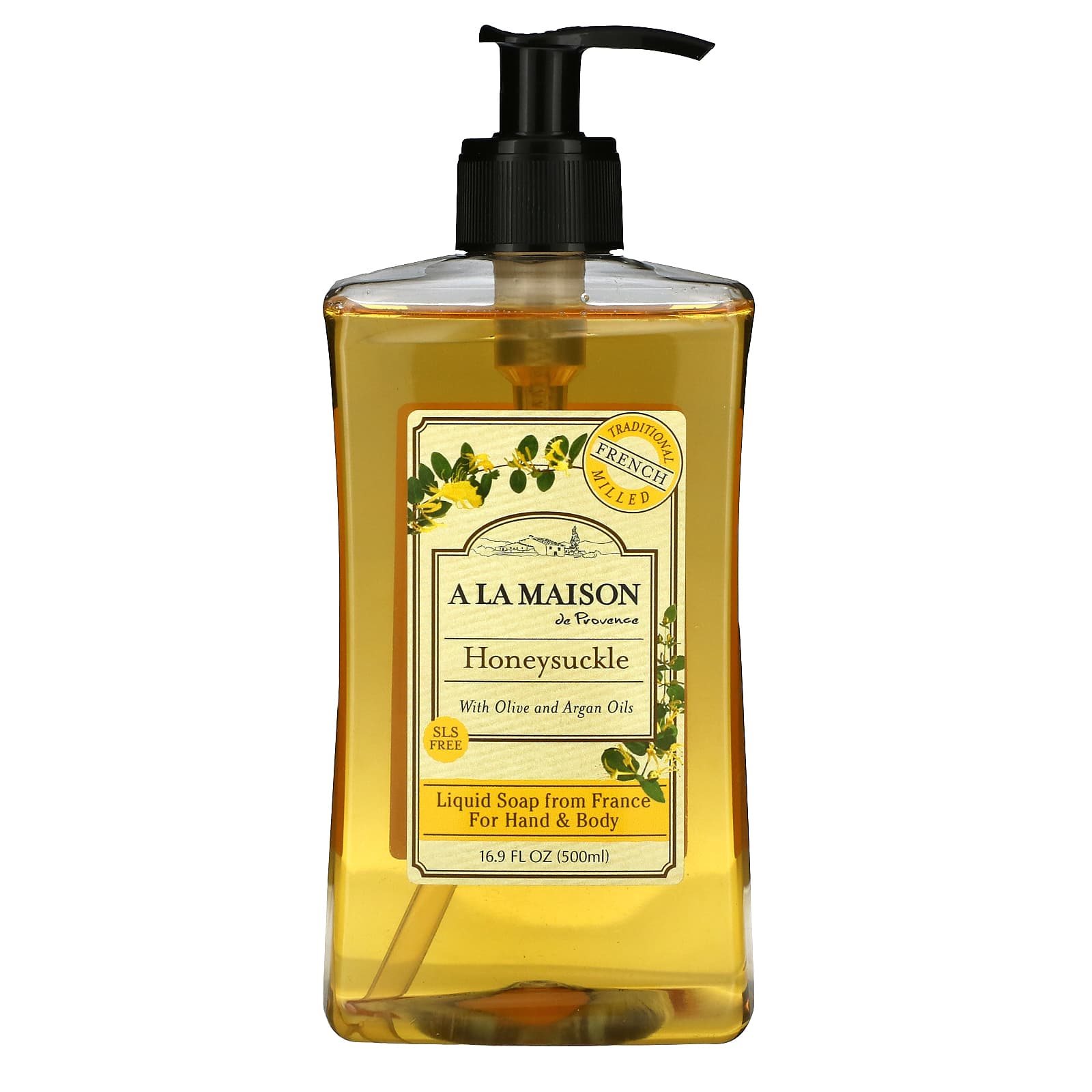 A La Maison de Provence, Liquid Soap For Hand & Body, Honeysuckle, 16.9 ...