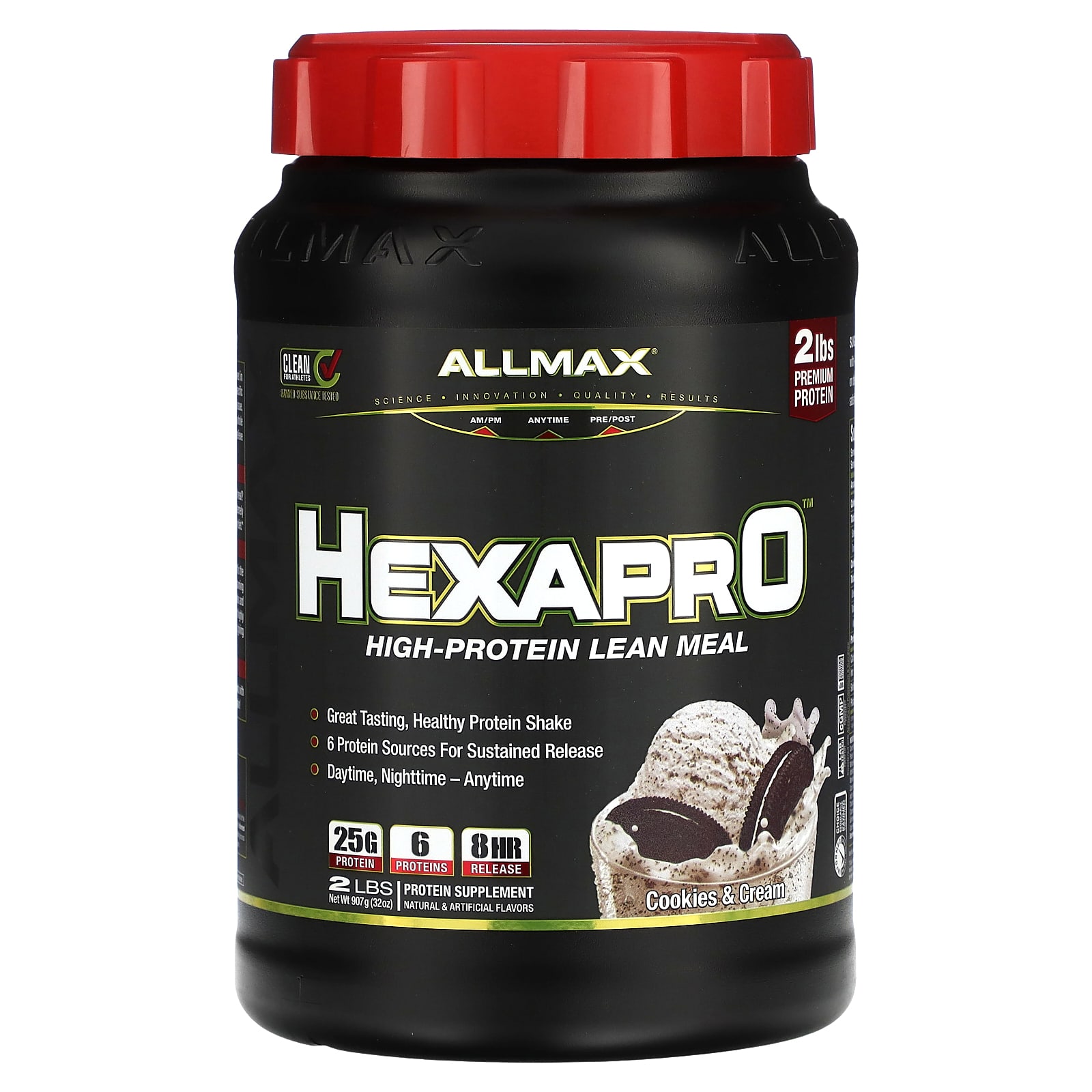 ALLMAX, Hexapro, High-Protein Lean Meal, Cookies & Cream, 2 lbs (907 g)