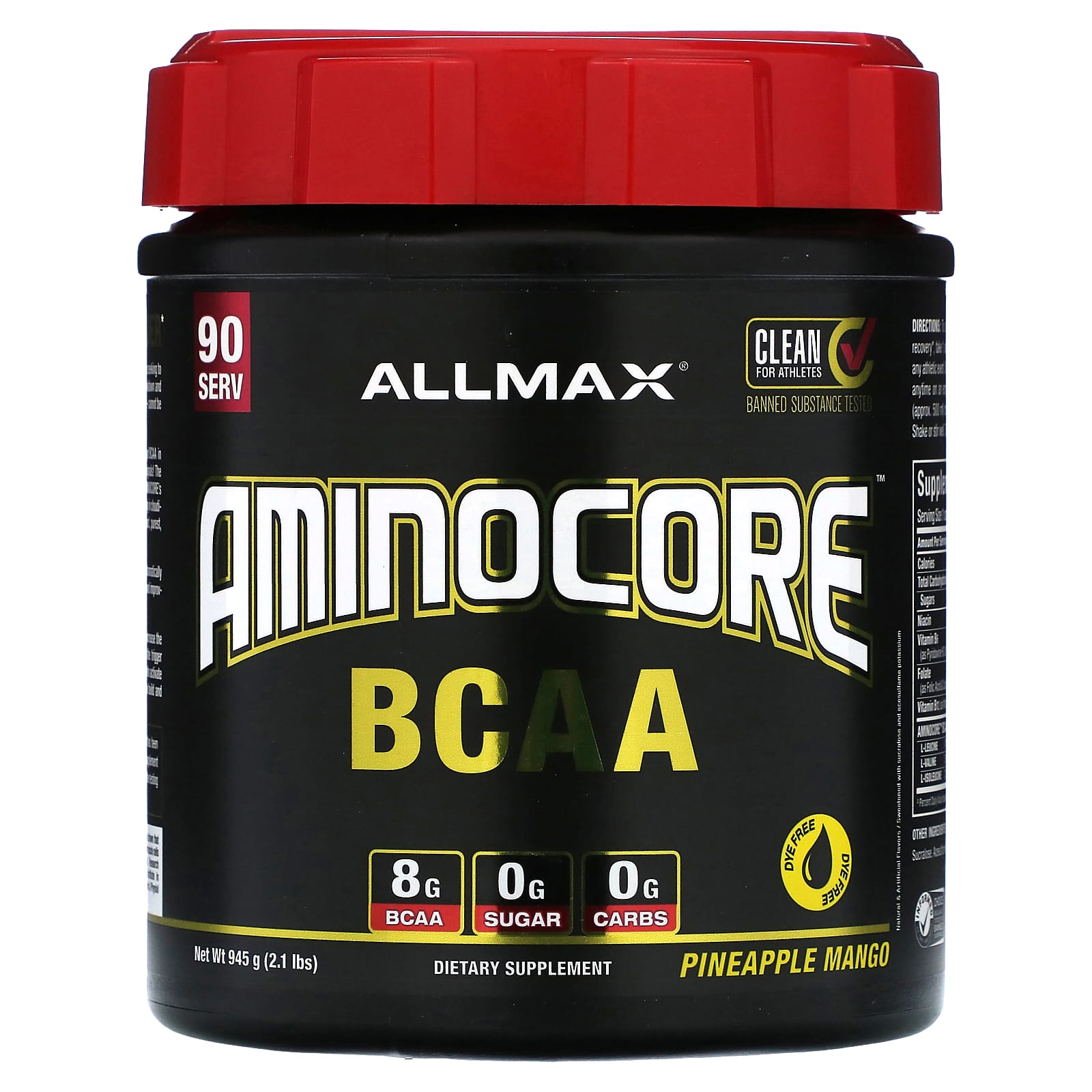 ALLMAX, AMINOCORE BCAA, Pineapple Mango, 2.1 lbs (945 g)