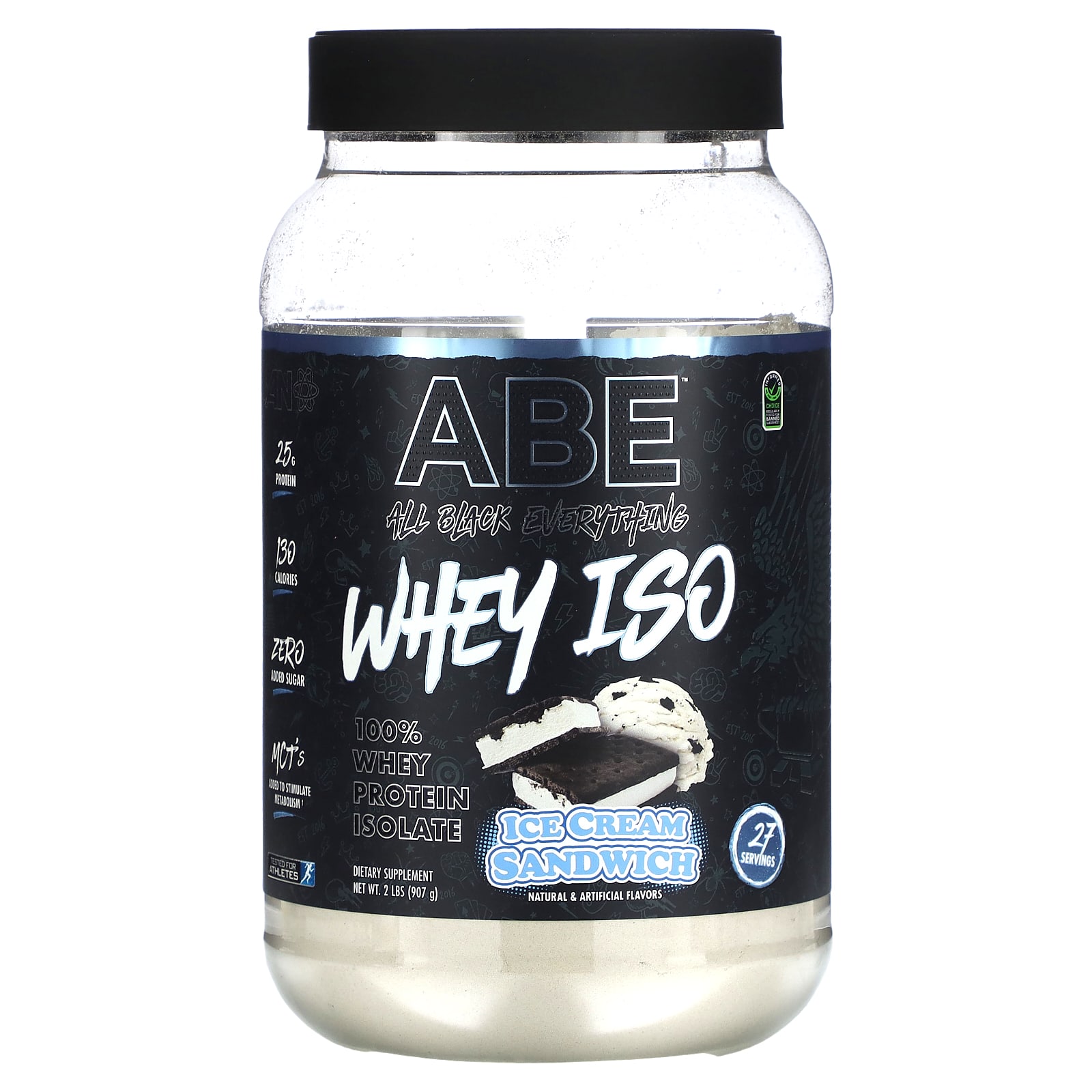 ABE, Whey ISO（ホエイアイソ）、アイスクリームサンドイッチ、907g（2ポンド）