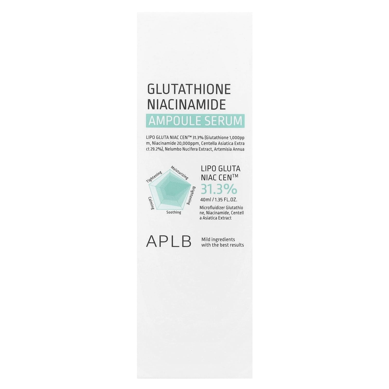 APLB‏, Glutathione Niacinamide Ampoule Serum , 1.35 fl oz (40 ml)