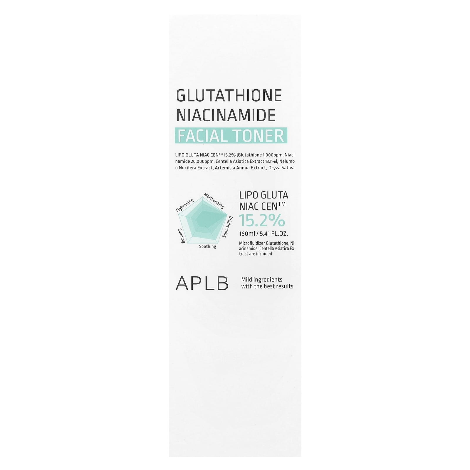 APLB‏, Glutathione Niacinamide Facial Toner, 5.41 fl oz (160 ml)