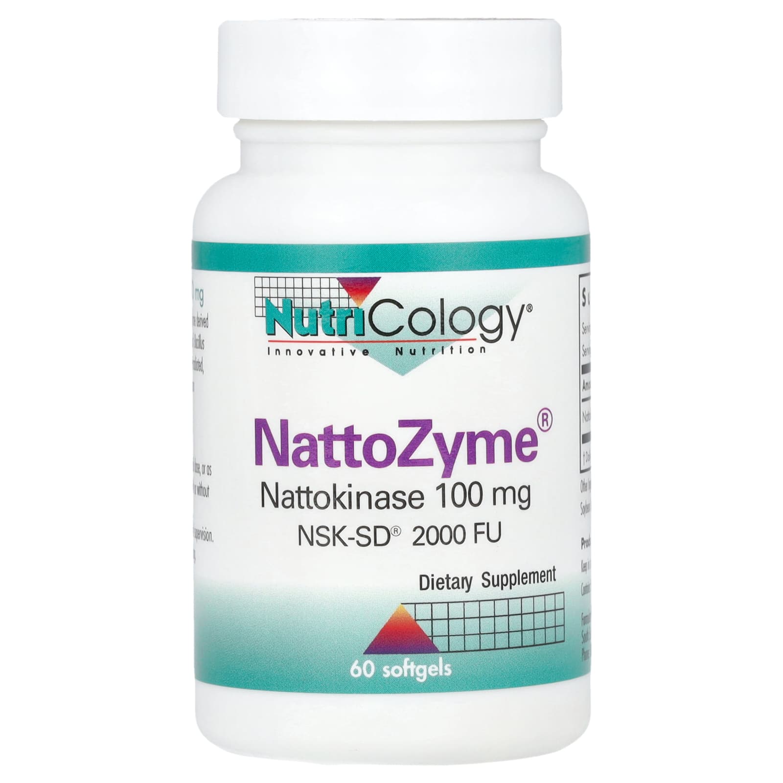 Nutricology, NattoZyme, 100mg, 소프트젤 60정