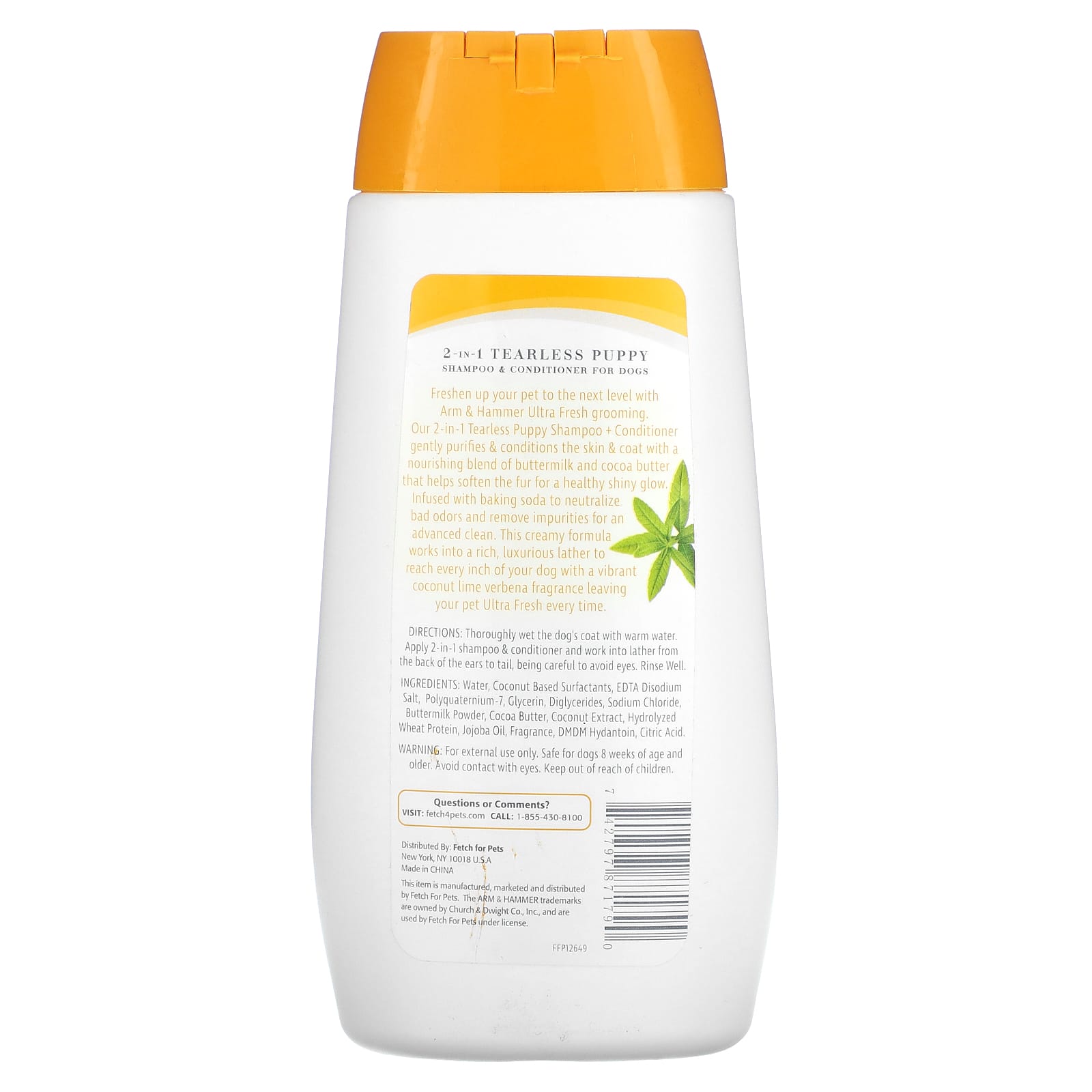 Arm & Hammer, Ultra Fresh, 2 In 1 Tearless Puppy Shampoo & Conditioner ...