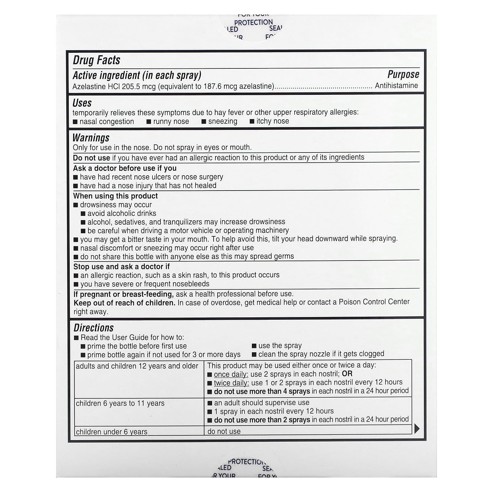 ASTEPRO, Children's Allergy, Antihistamine Nasal Spray, Age 6 ...