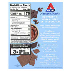 Atkins, Anytime Snacks, Protein Wafer Crisps, Chocolate Creme, 5 Bars ...