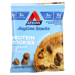 Atkins, Anytime Snacks, Protein Cookies, Chocolate Chip, 4 Cookies, 1. ...