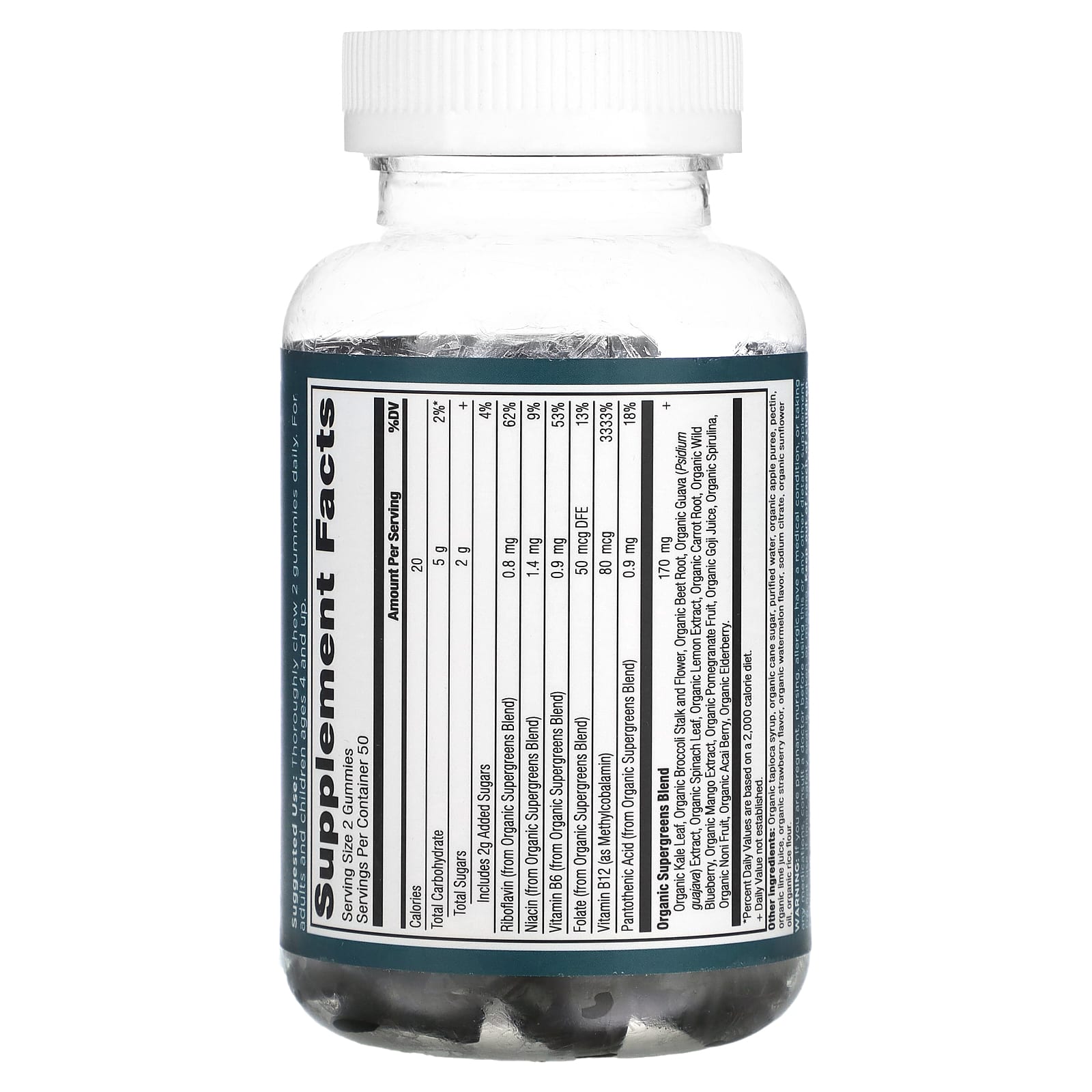 Ancient Nutrition, Organic Super Greens, Gummies, Strawberry Watermelon ...