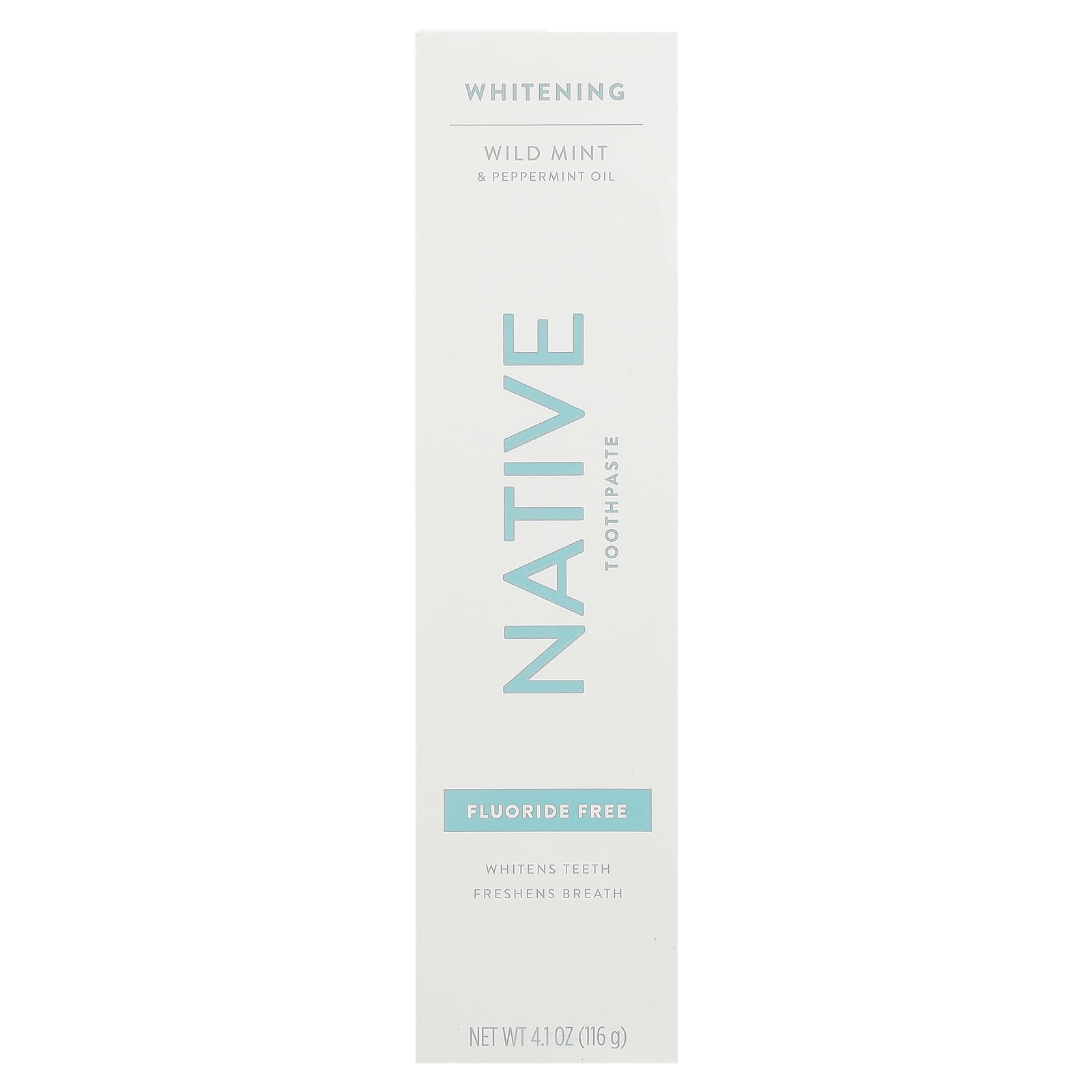 Native, Whitening Fluoride Free Toothpaste, Wild Mint & Peppermint Oil ...