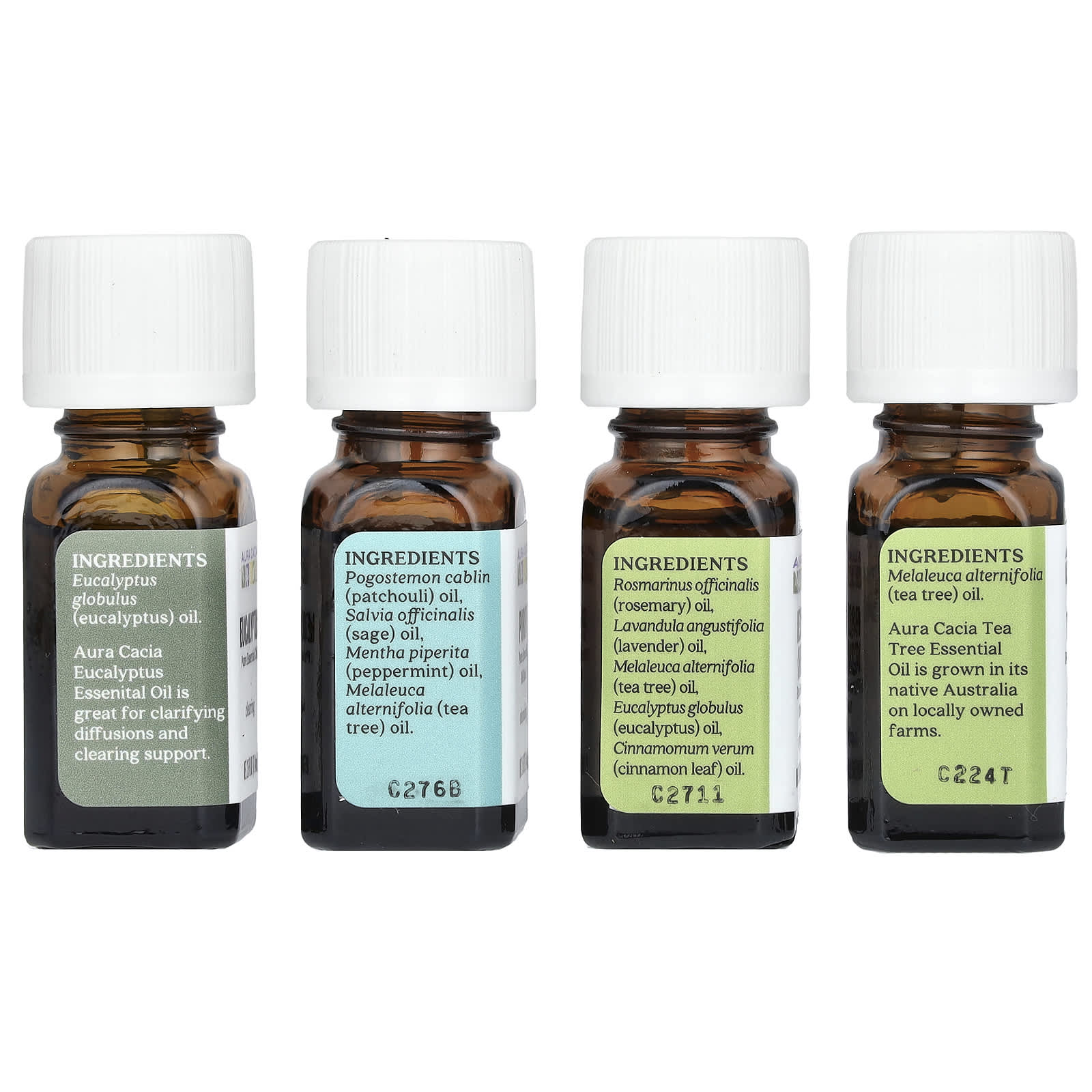 Aura Cacia, Purify Kit, Clearing Pure Essential Oils, 4 Bottles, 0.25 ...