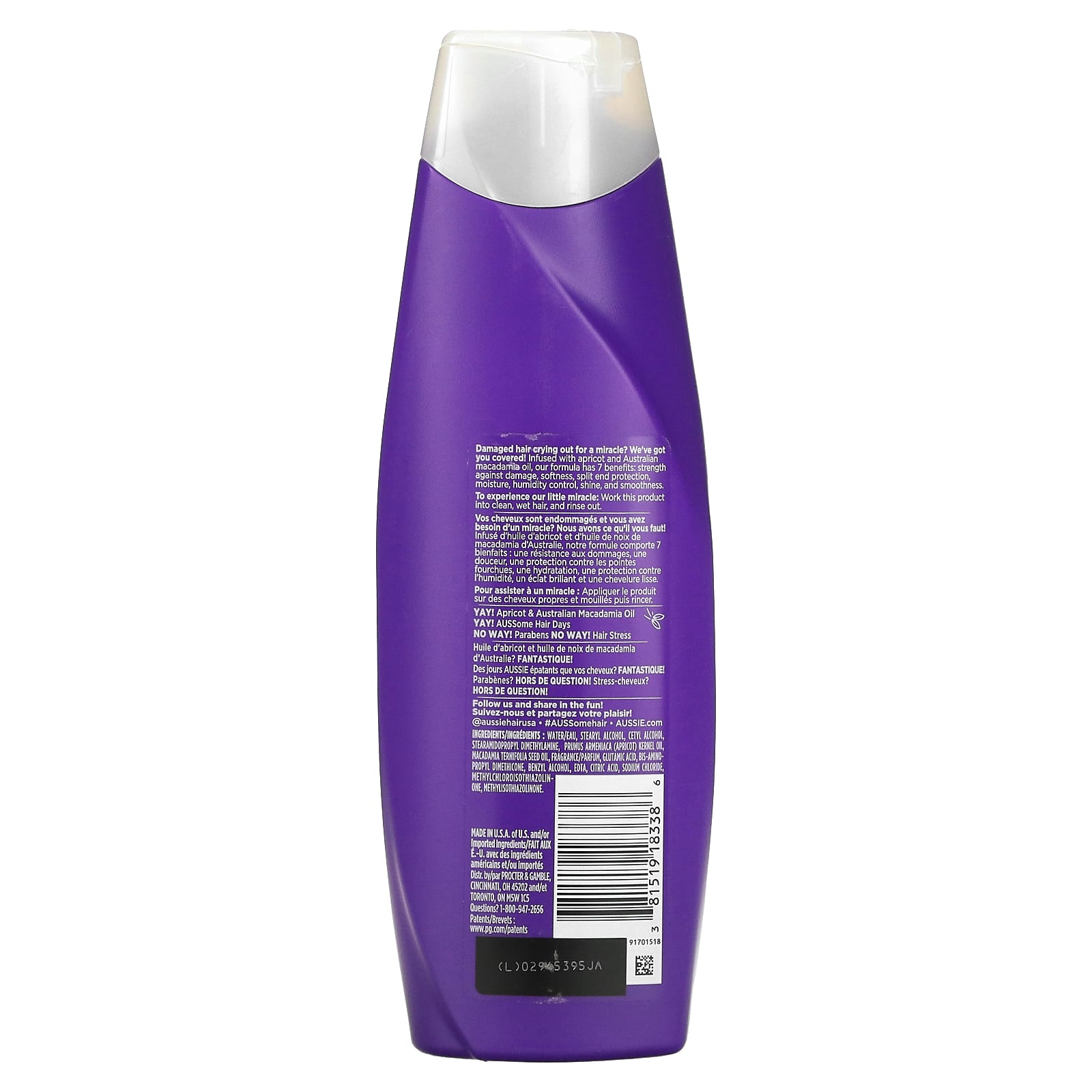 Aussie, Total Miracle 7 N 1 Conditioner with Apricot & Australian ...
