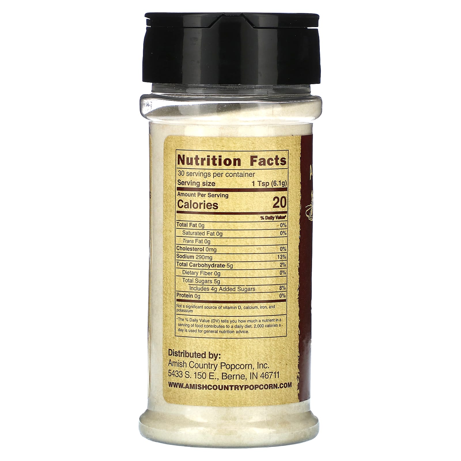 Amish Country Popcorn, Popcorn Seasoning, Sea Salt & Caramel , 6.5 oz ...