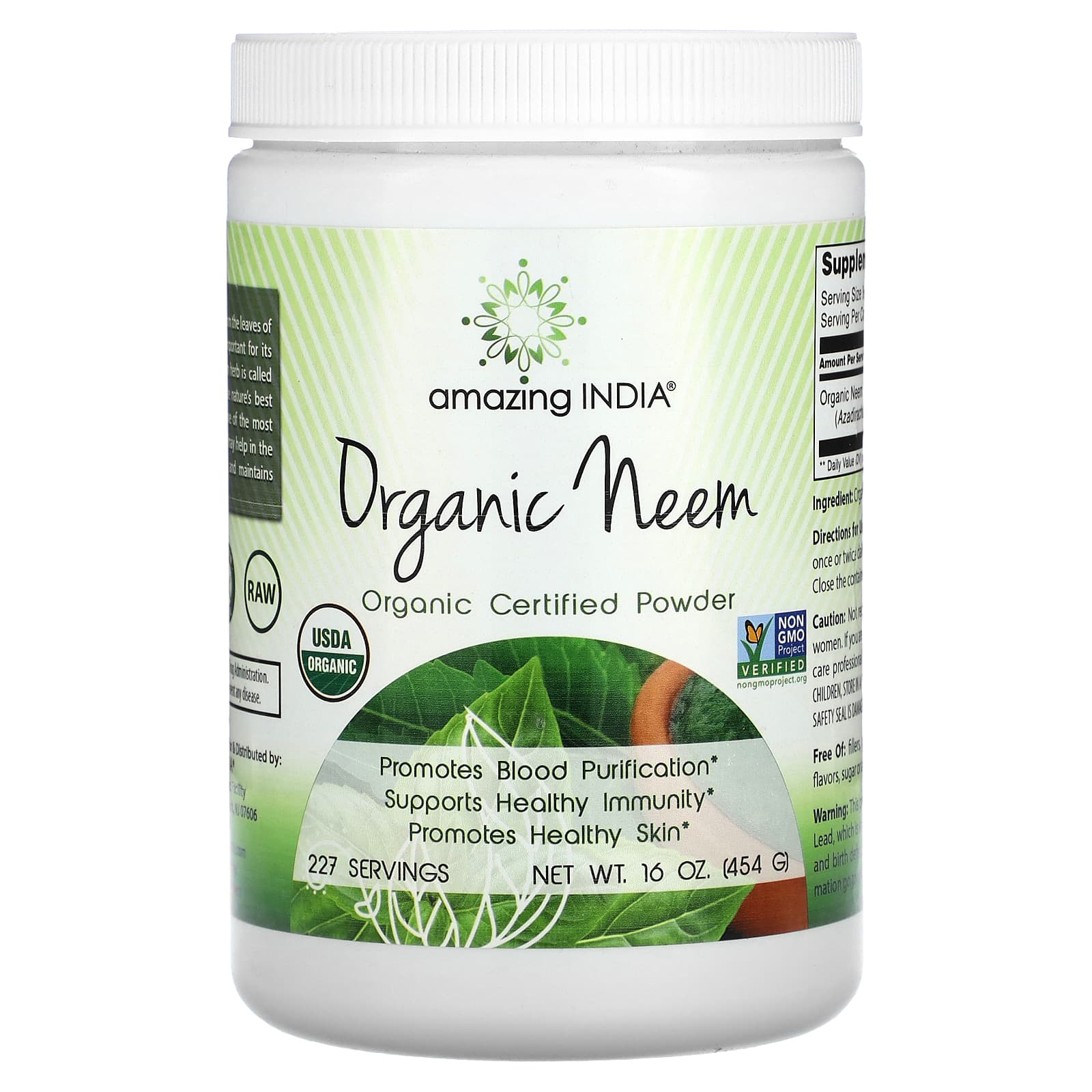 Amazing India, Organic Neem, 16 oz (454 g)