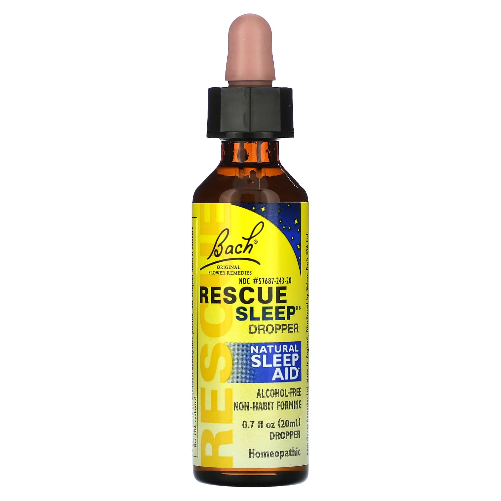 Bach, Original Flower Remedies, Rescue Sleep Dropper, Natural Sleep Aid ...