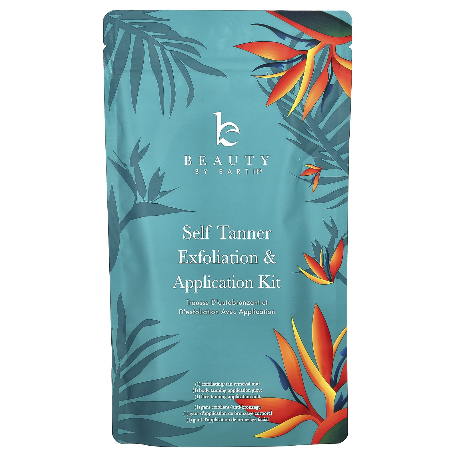 Beauty By Earth, Self Tanner Exfoliation & Application Kit , 3 Piece Set