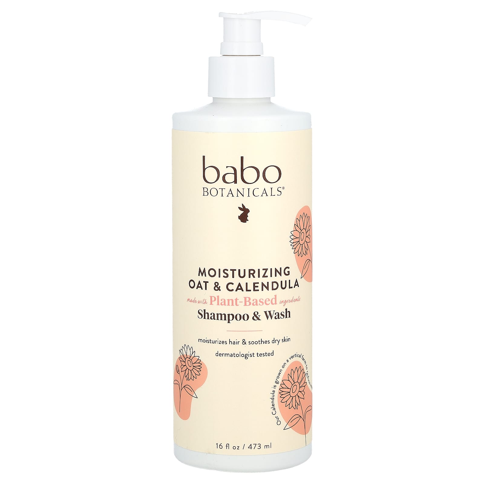 Babo Botanicals, Moisturizing Shampoo & Wash, Oat & Calendula, 16 fl oz ...