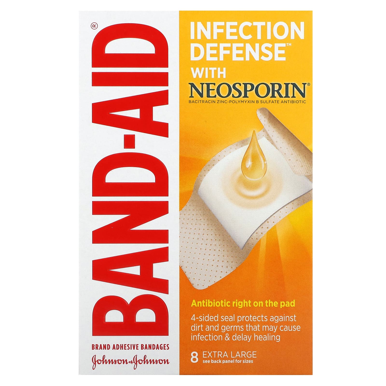 Band Aid, Adhesive Bandages, Infection Defense with Neosporin, Extra ...