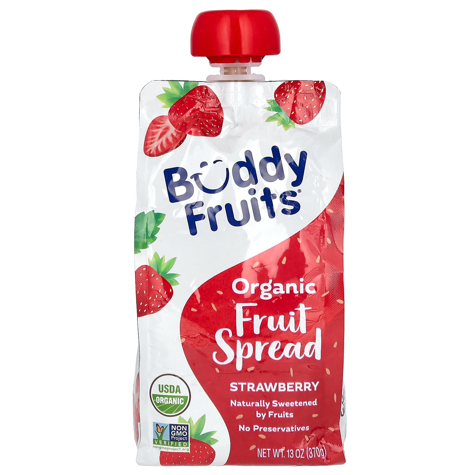 Buddy Fruits, Organic Fruit Spread, Strawberry, 13 oz (370 g)