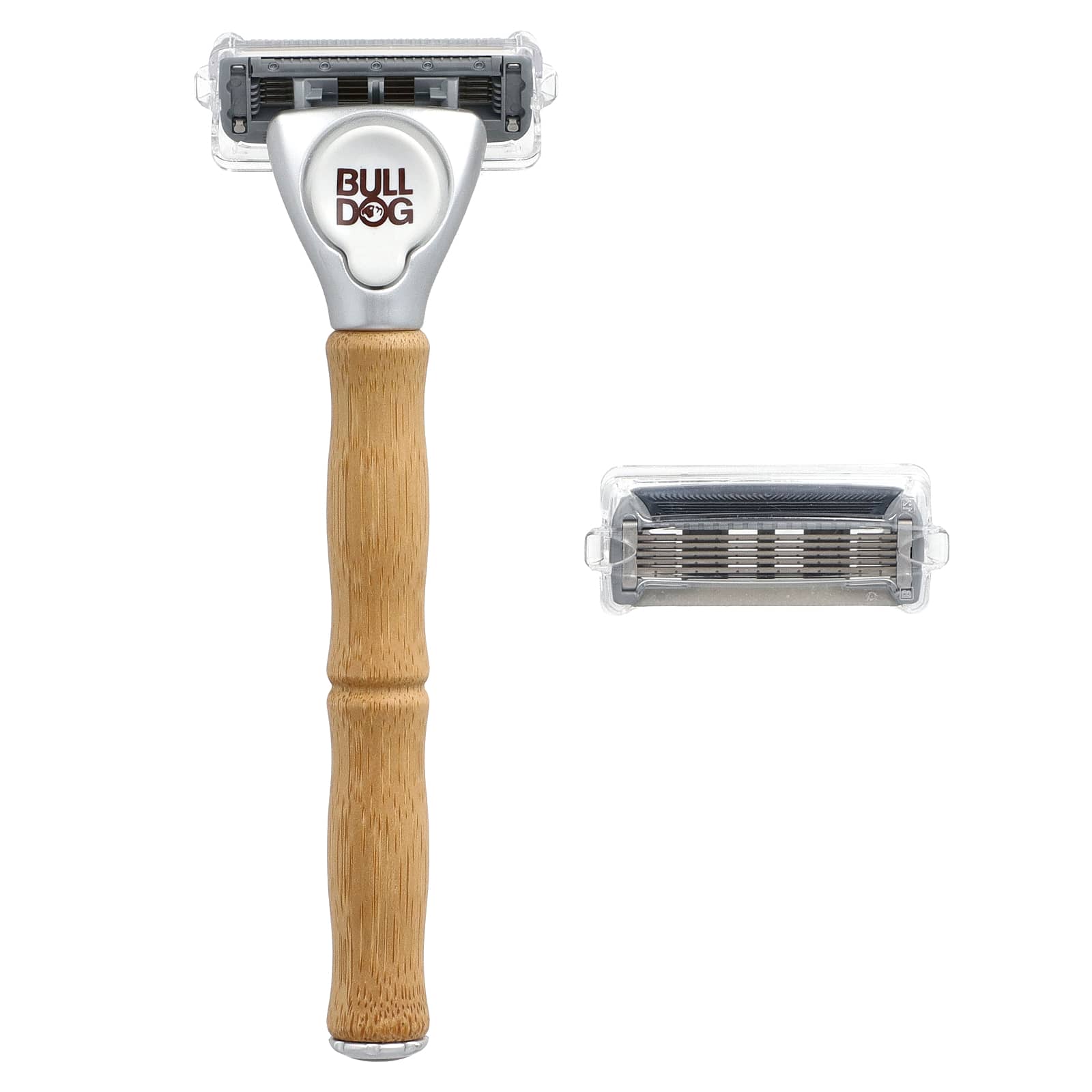 Bulldog Skincare For Men, Original Bamboo Razor, 1 Razor, 2 Cartridges