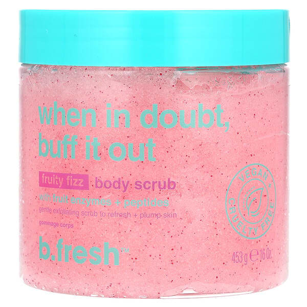 b.fresh, Body Scrub With Fruit Enzymes + Peptides, Fruity Fizz, 16 oz ...