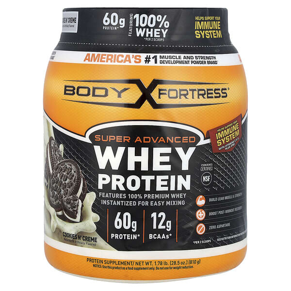 Body Fortress, Super Advanced Whey Protein, Cookies N' Creme , 1.78 lb ...