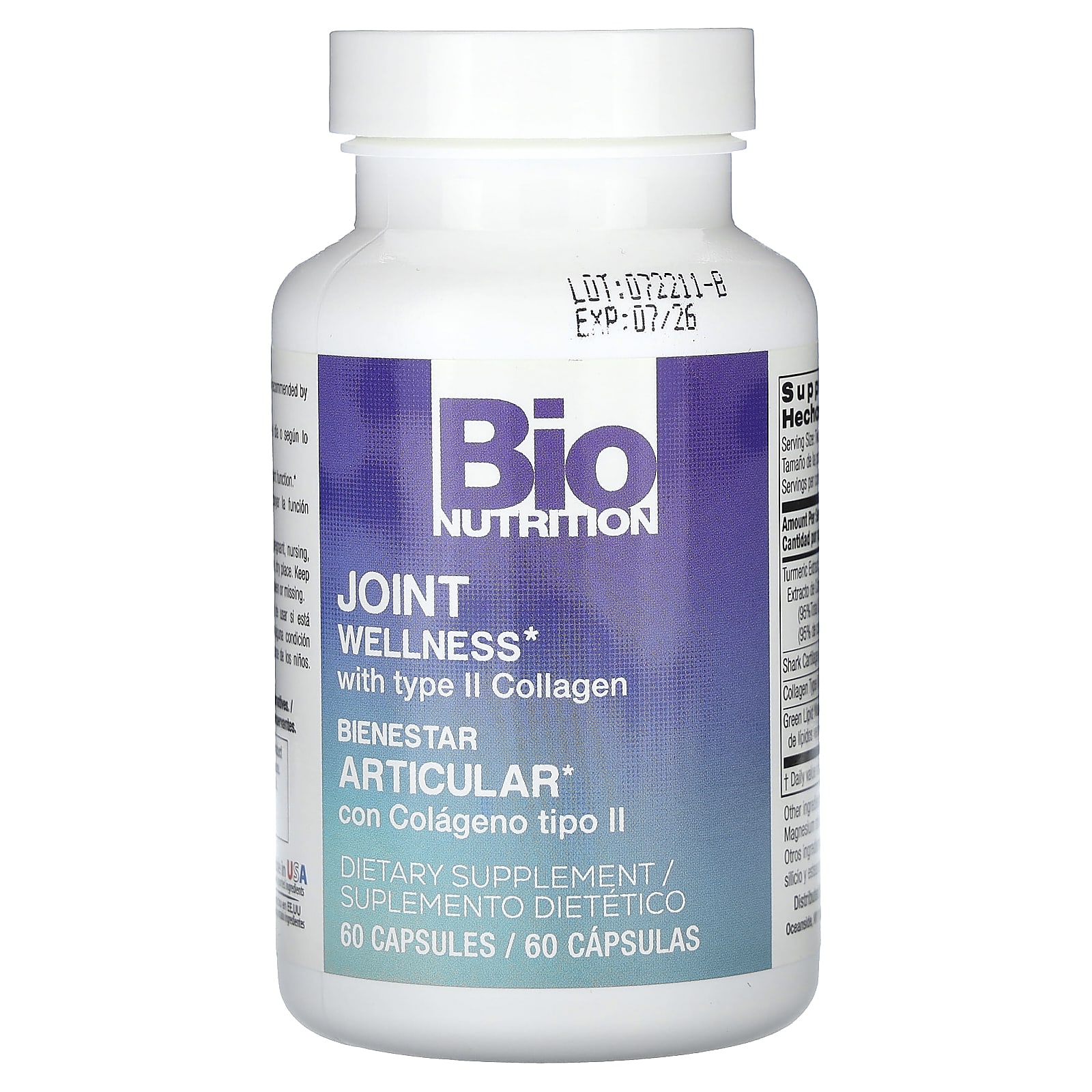 Bio Nutrition, Joint Wellness with Type II Collagen, 60 Capsules