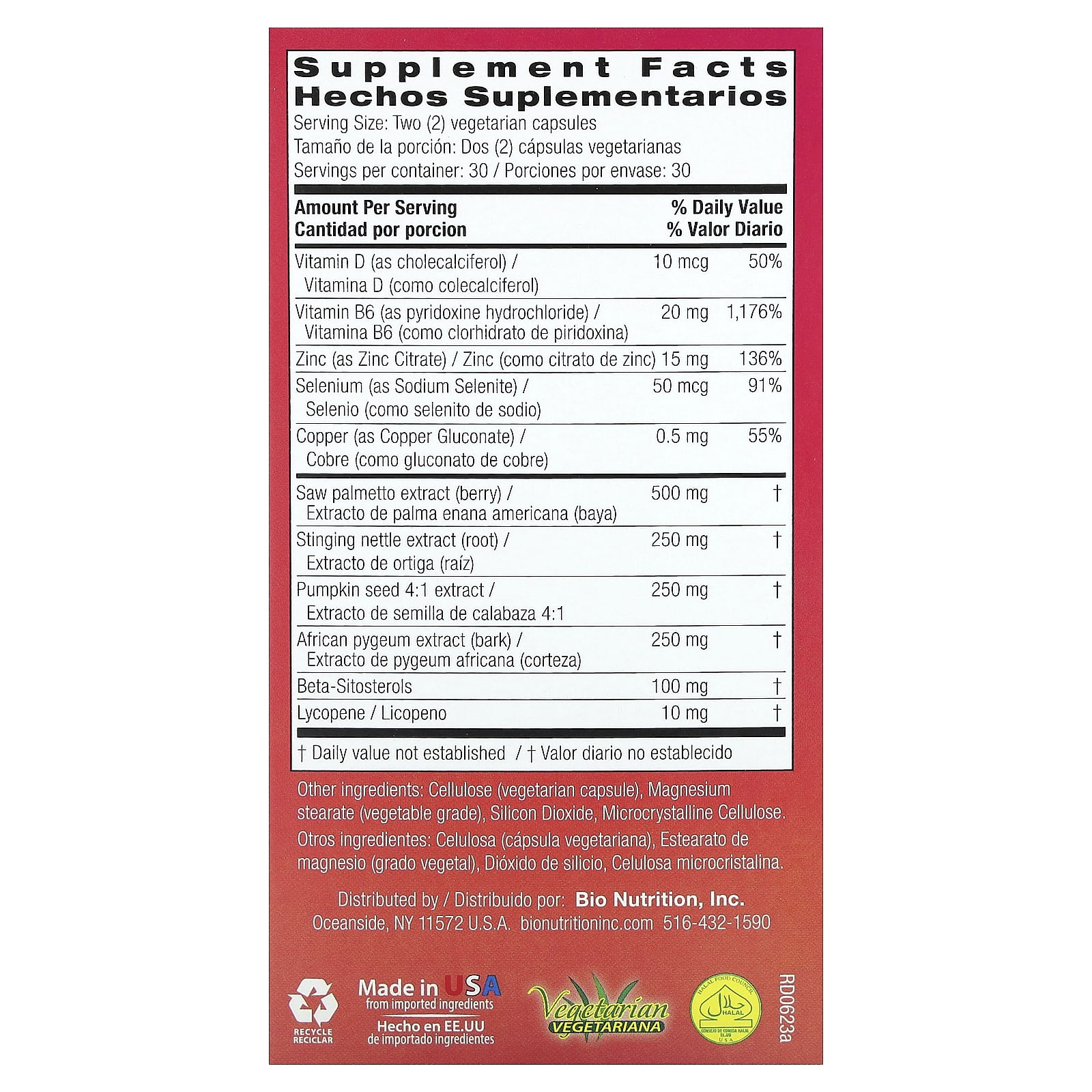 Bio Nutrition, Prostate Wellness With Pumpkin Seed Extract, 60 ...