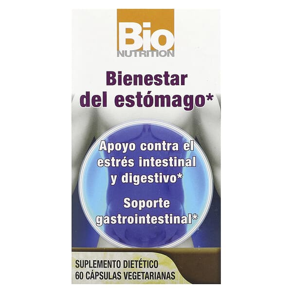 Bio Nutrition, Stomach Wellness, 60 Vegetarian Capsules