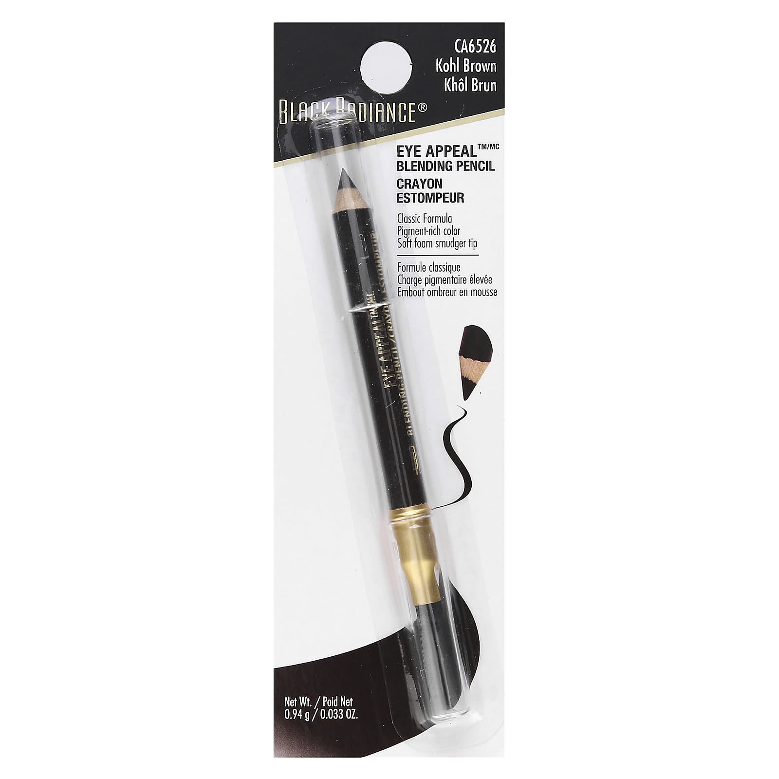 Black Radiance, Eye Appeal Blending Pencil, CA6526 Kohl Brown, 0.033 oz ...