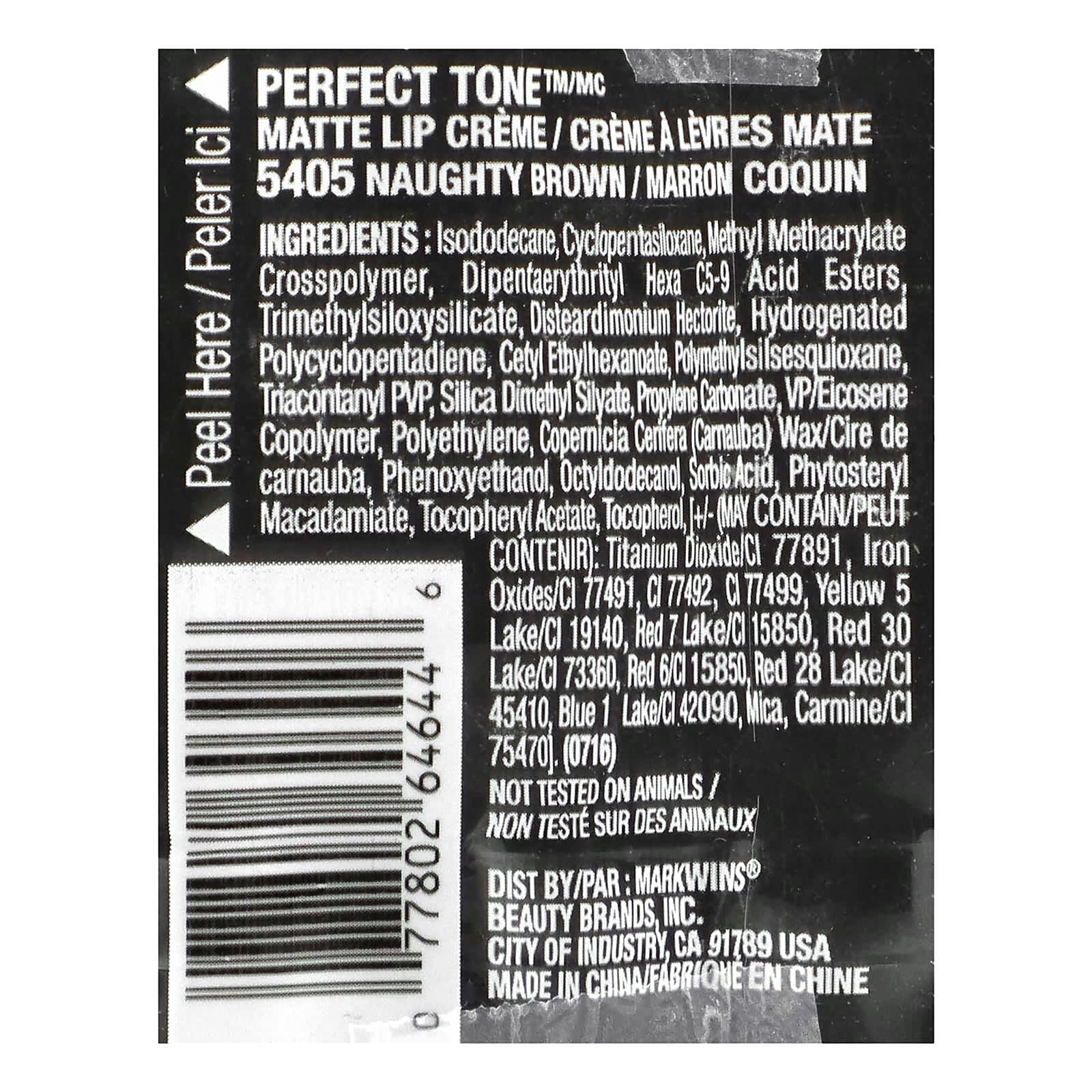 Black Radiance, Perfect Tone, Matte Lip Crème, 5405 Naughty Brown, 0.17 ...