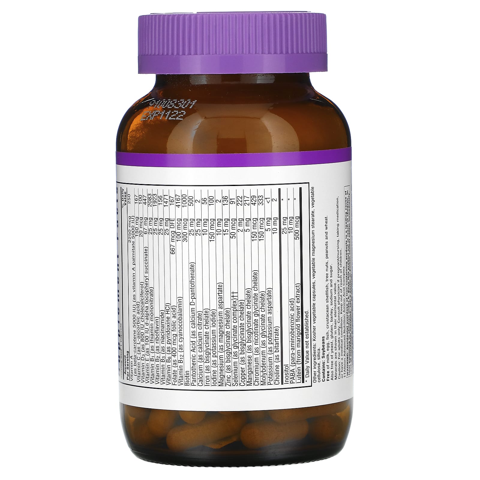 Bluebonnet Nutrition, MultiOne, Single Daily Multiple, 120 Vegetable ...