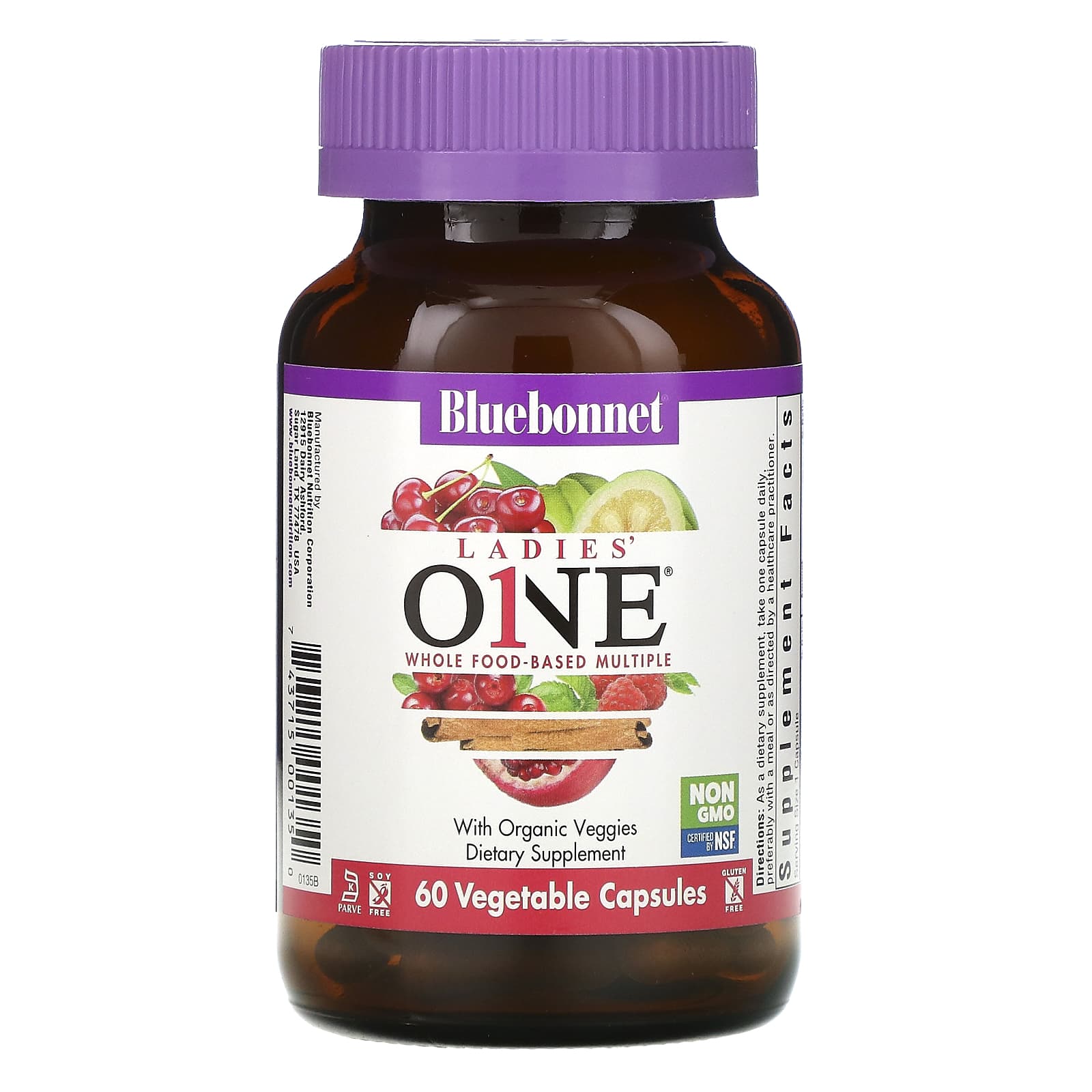 Bluebonnet Nutrition, Ladies' ONE, Whole Food-Based Multiple, 60 ...