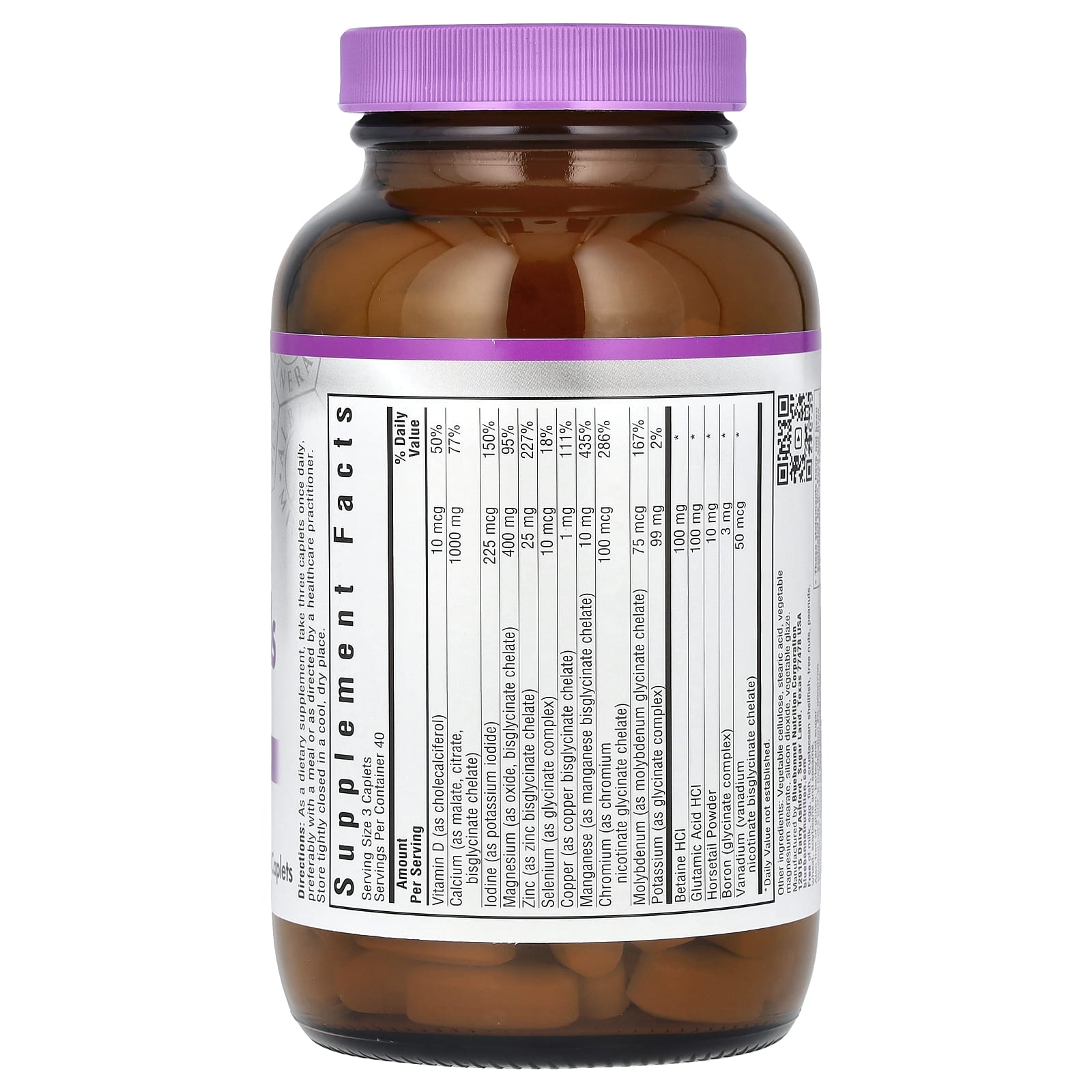 Bluebonnet Nutrition, Chelated Multiminerals, Iron Free, 120 Caplets