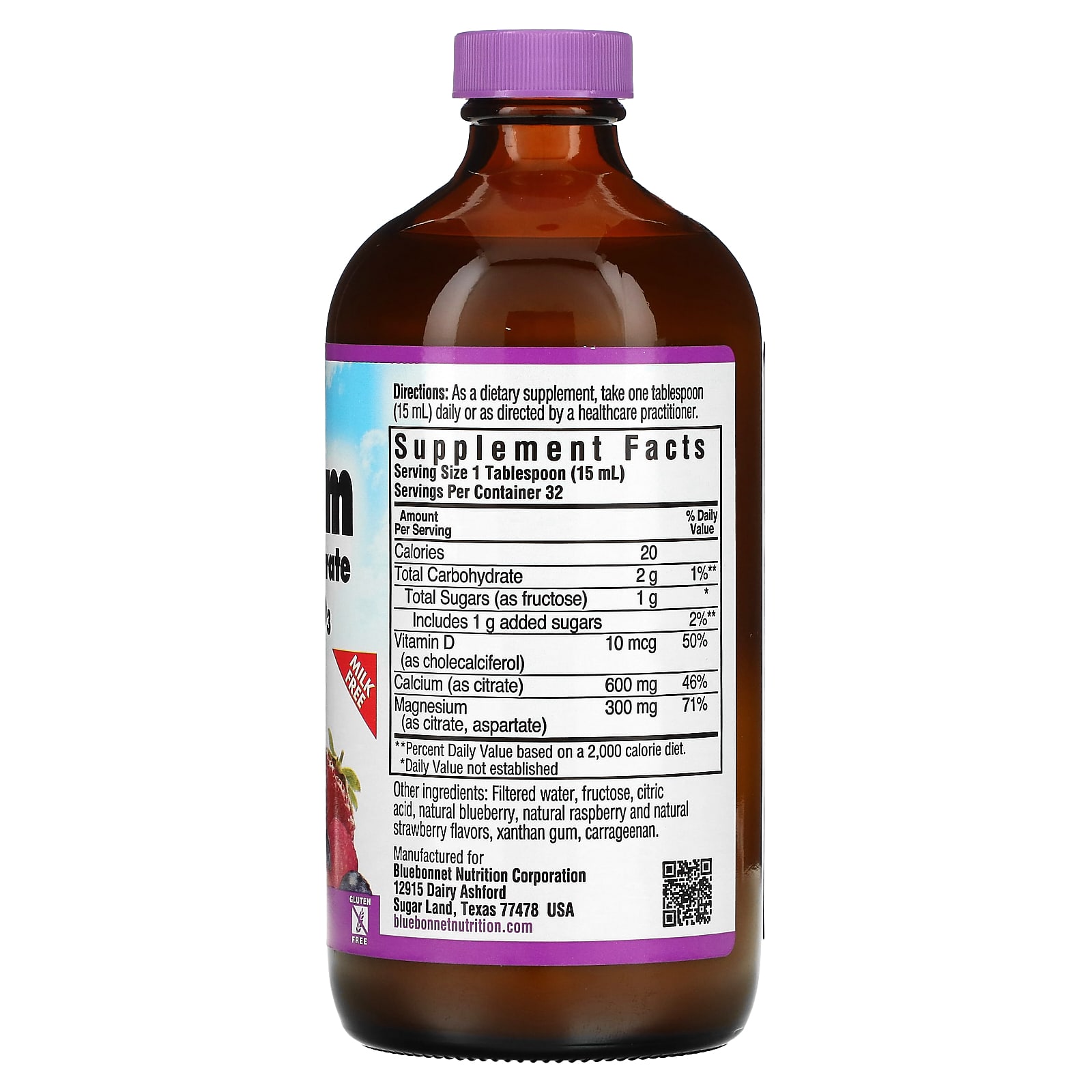 Bluebonnet Nutrition, Liquid Calcium Magnesium Citrate & Vitamin D3 ...