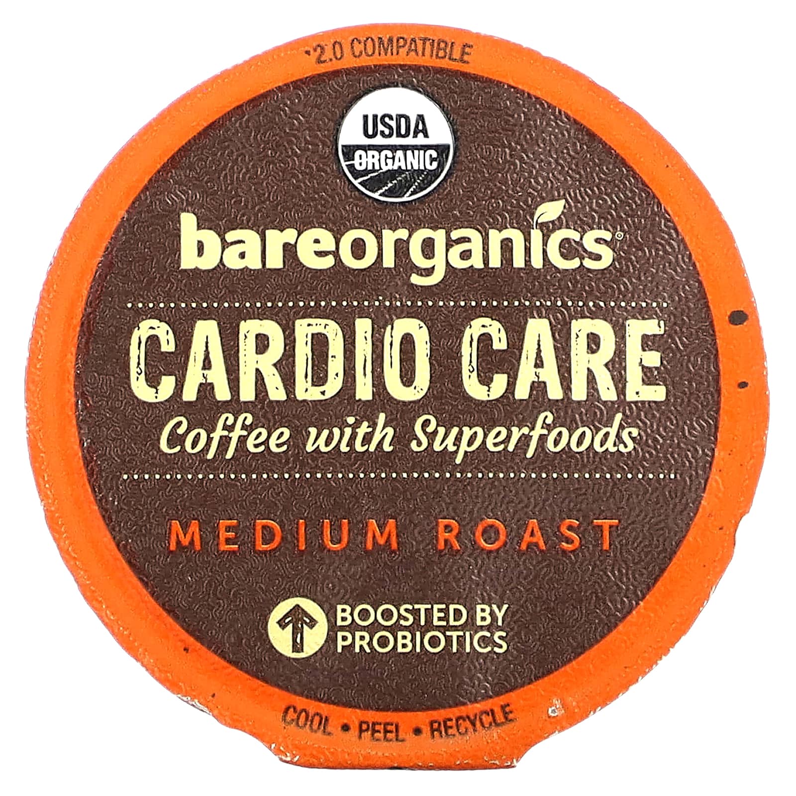 BareOrganics, Cardio Care, Coffee with Superfoods, Medium Roast, 10 ...