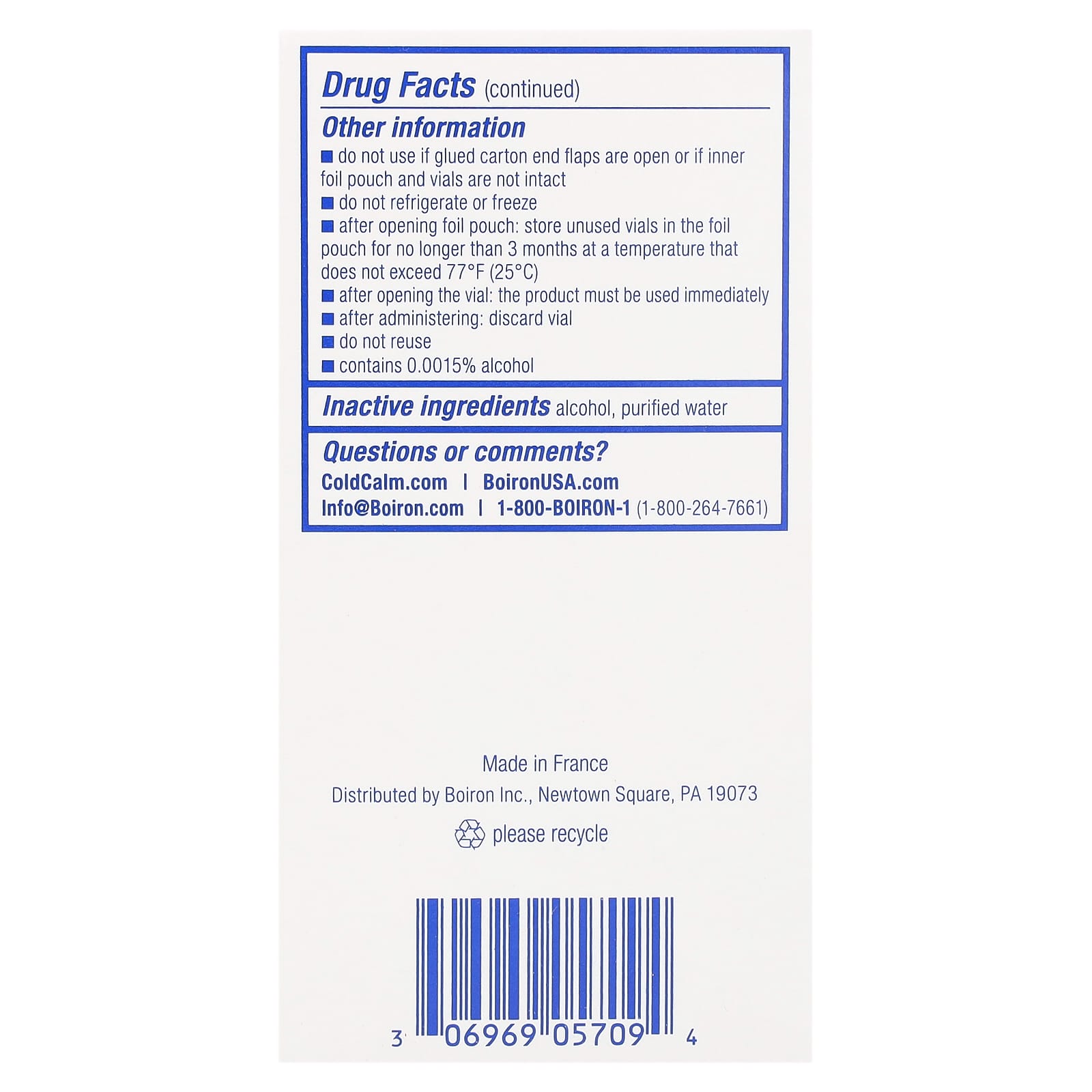 Boiron, Cold Calm Baby, Liquid Doses, Cold Relief, 6+ Months, 30 Pre ...